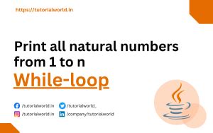 Print All Natural Numbers From To N Using While Loop In Java Tutorial World