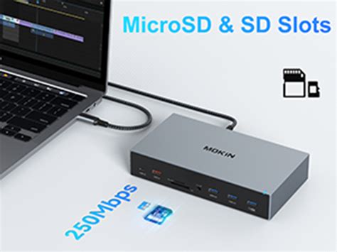 Mokin Displaylink Docking Station 3 Monitors With Power Supply