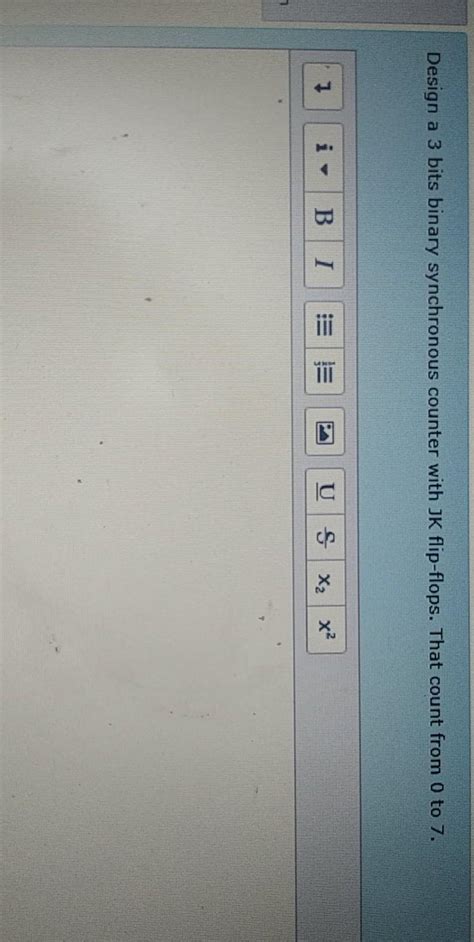 Solved Design A 3 Bits Binary Synchronous Counter With Jk