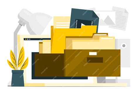 Free Vector Data Storage Concept Illustration