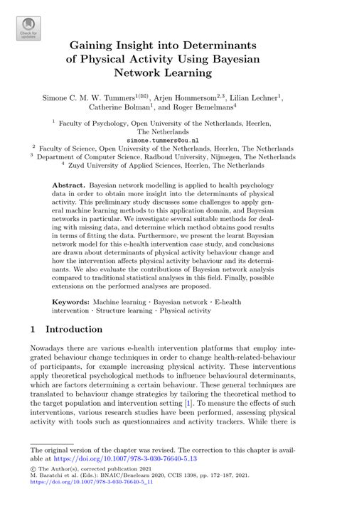 Pdf Gaining Insight Into Determinants Of Physical Activity Using