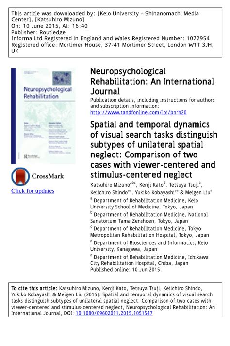 Pdf Spatial And Temporal Dynamics Of Visual Search Tasks Distinguish