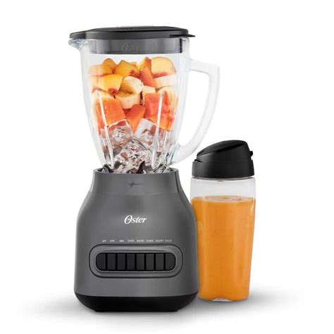 Oster 48 Oz 8 Speed Gray Blender With Boroclass Glass Jar And Blend N