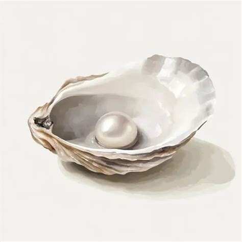 Elegant Pearl In Rough Oyster Shell Classic Beauty And Value Shell