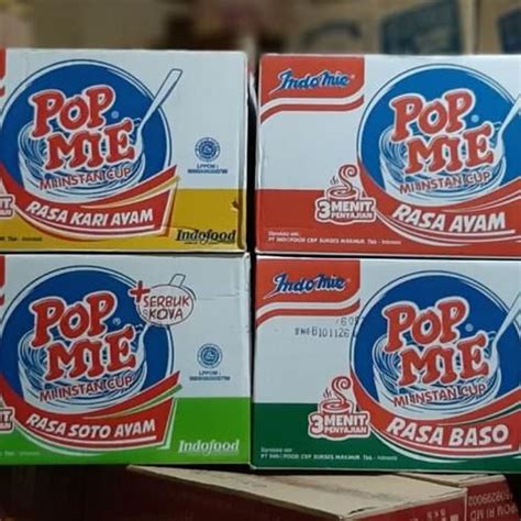 Pop Mie Popmie Mie Instant Kuah Kemasan Dus Karton Isi 24 Cup Baso