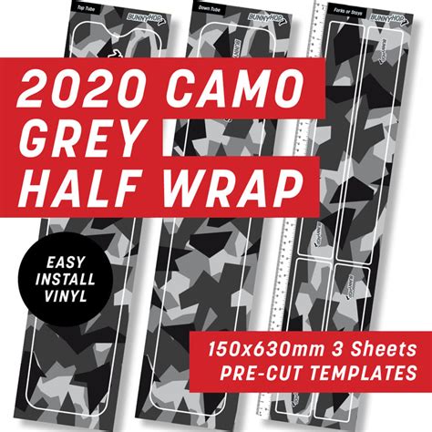 2020 Digital Camo Grey Half Wrap Kit Kyso Wraps 2020 Digital Camo Grey Half Wrap Kit Kyso Wraps