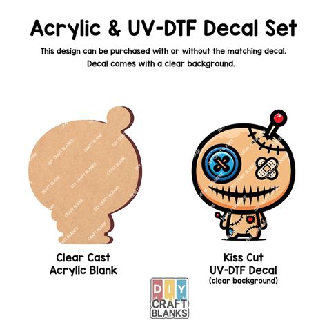 Chibi Voodoo Doll Acrylic Blank With Downloadable Svg And Print And Cut