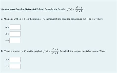Solved Short Answer Question 44444 ﻿points Consider