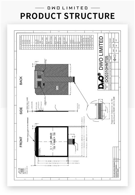 Do0310hmt05 Amoled Screen Do0310hmt05 31inch 720720 Mipi Lcd Display Module Stm32 Esp32 Code