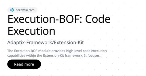 Execution Bof Code Execution Adaptix Frameworkextension Kit Deepwiki