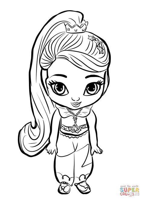 Shimmer And Shine Leah Coloring Pages