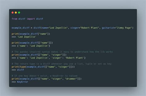 Dictf An Extended Python Dict Implementation That Supports Multiple