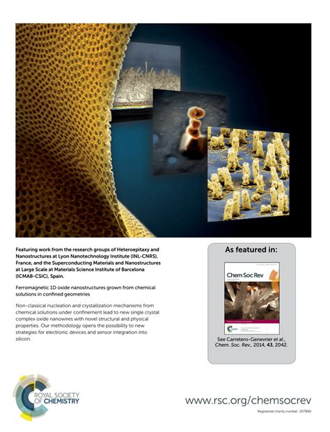 Pdf Cheminform Abstract Ferromagnetic 1d Oxide Nanostructures Grown From Chemical Solutions