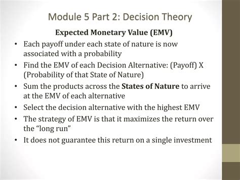 Module 5 Decision Theory Pptx