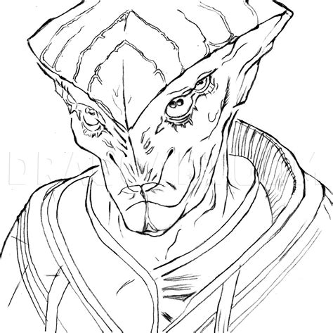 How To Draw A Prothean Mass Effect Drawing Step By Step By