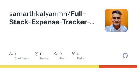 GitHub Samarthkalyanmh Full Stack Expense Tracker App NoSQL