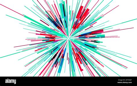 Rotating Circle With Ray Strips Motion Technological Stripes Rotate In Circle On Isolated