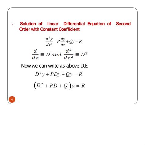 Linear Equation With Constant Coefficient Pptx
