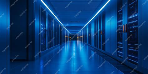 Highsecurity Facility With Data Center Server Room Premium Ai Generated Image