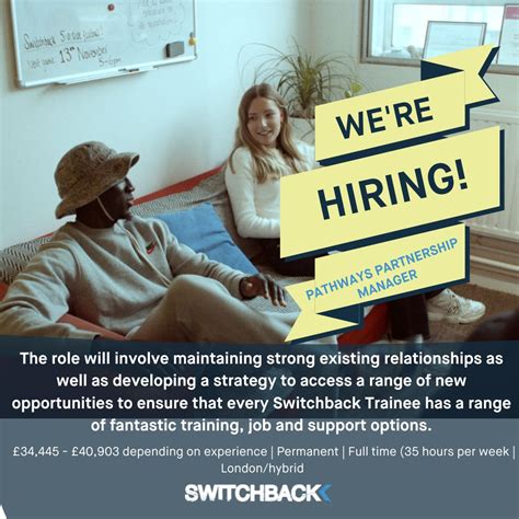 Switchback On Linkedin 📣 We Are Hiring Pathways Partnership Manager📣