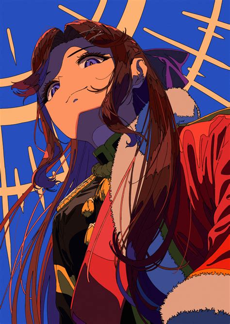 Safebooru 1girl Absurdres Arm At Side Bangs Black Jacket Blue