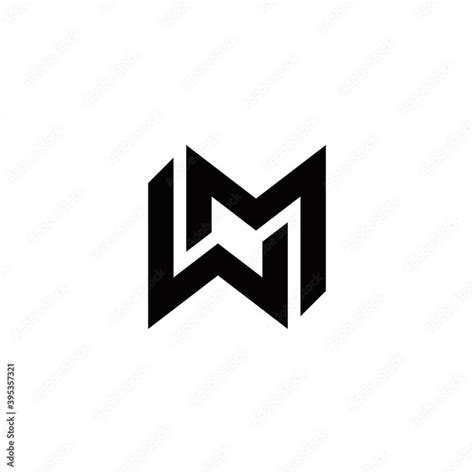 W M Wm Initial Logo Design Vector