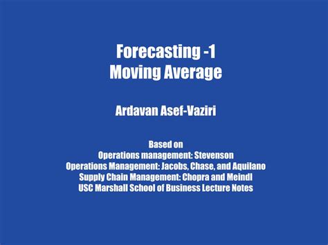 Ppt Chapter 7 Demand Forecasting In A Supply Chain Powerpoint
