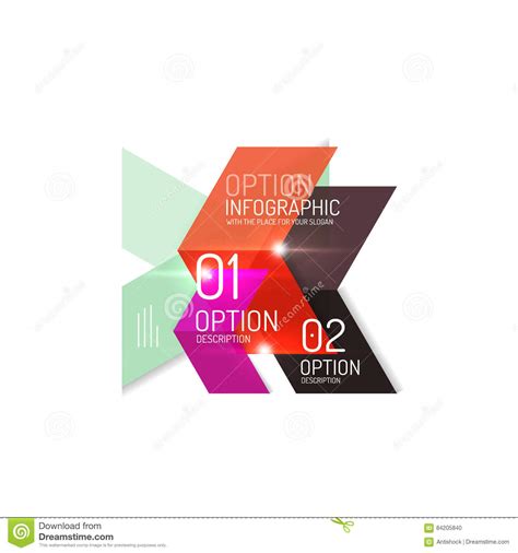 Vector Geometric Abstract Background Template For Infographics Stock Illustration Illustration