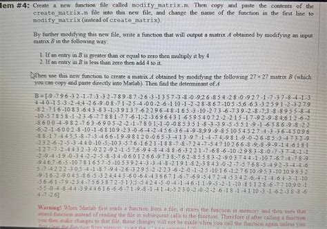 Solved 4 Create A New Function File Called Modify