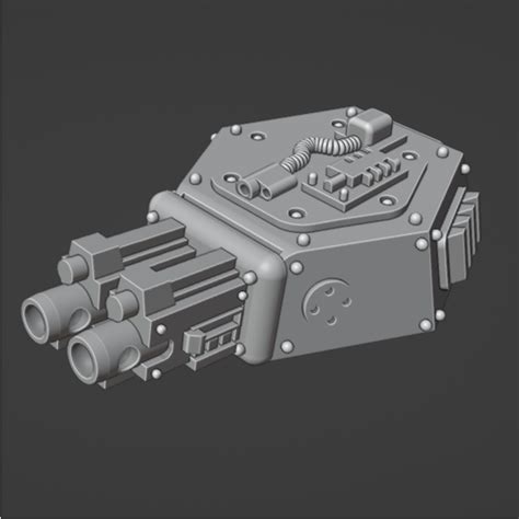 3d File Red Planet Pattern Super Heavy Sponsons And Turrets 🪐・3d