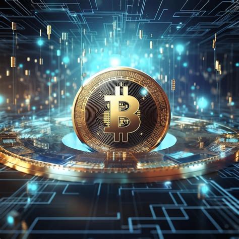 Premium Ai Image Bitcoins Mining Concept