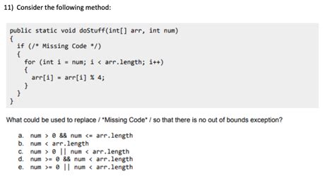 solved consider the following method public static void