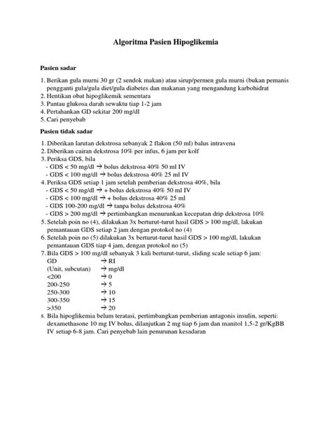 Algoritma Pasien Hipoglikemia Pdf