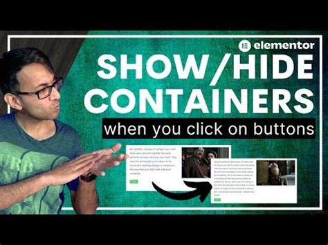 1 How To Show And Hide Containers With Clicking Buttons Elementor Wordpress Tutorial