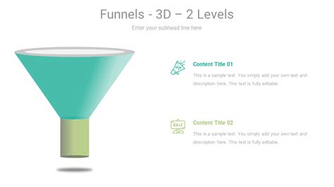 Editable Elegant D Levels Funnel Powerpoint Template
