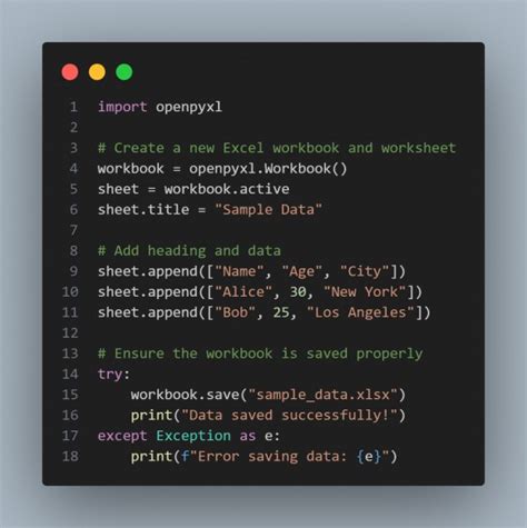 Why Is Data Not Saving In An Excel File Despite The File Being Created With A Title Heading