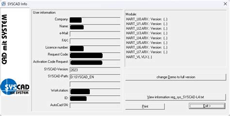syscad info