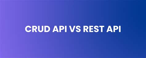 crud api vs rest api