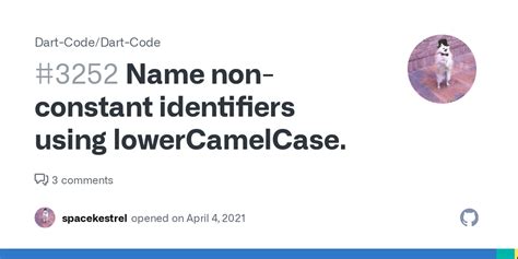 name non constant identifiers using lowercamelcase · issue 3252