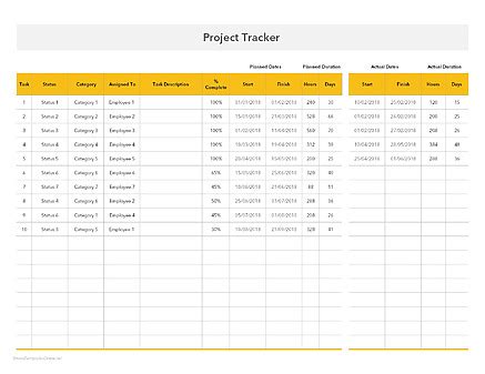 Free Project Tracker Templates For Excel Google Sheets