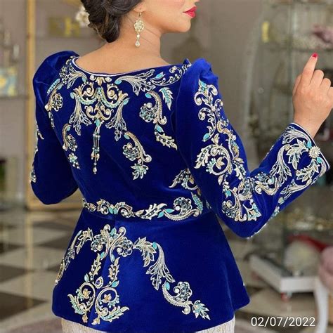 Karakou Algérien Long Sleeve Dress Sewing Pattern Design Beaded Dress