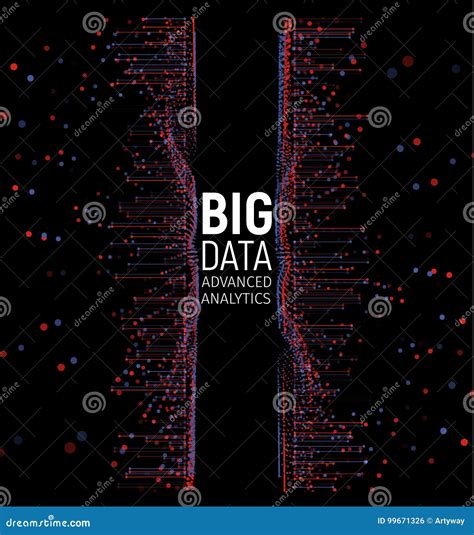 Big Data Abstract Vector Visualization Lines And Dots Array Big Data Connection Complex Stock