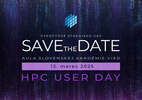 Save The Date Invitation To The First Annual Hpc User Conference