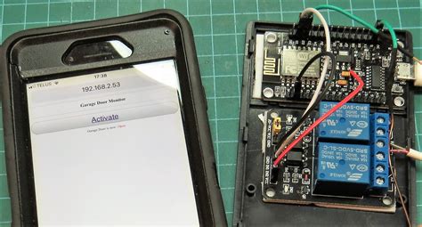 Garage Door Opener With Feedback Using Esp8266 As Web Server 6 Steps Instructables
