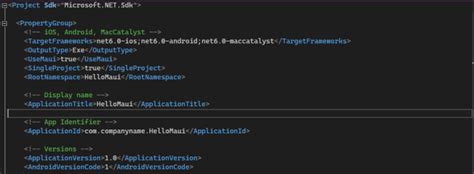 project folder structure of maui preview 6 learn with sundar