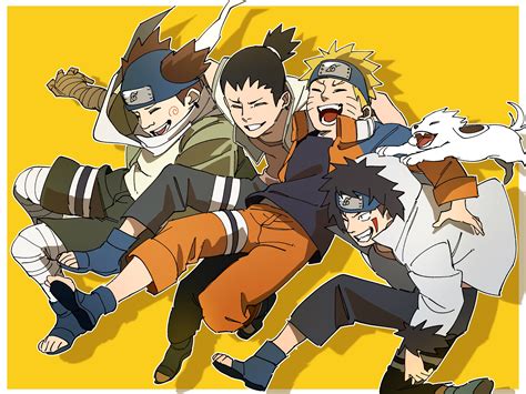 Pnpk 1013 Akamaru Naruto Akimichi Chouji Inuzuka Kiba Nara Shikamaru Uzumaki Naruto