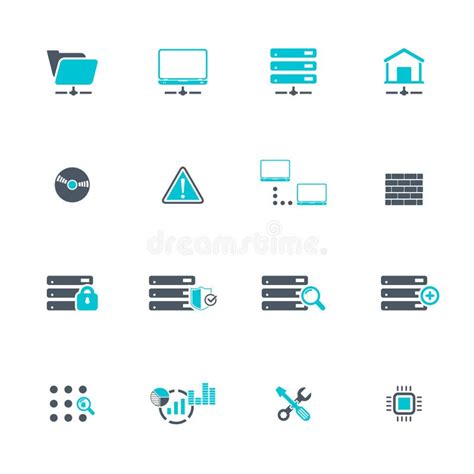 Web Hosting Icon Set 16 Icon Set Stock Vector Illustration Of Device