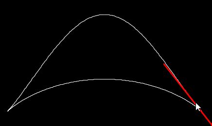 Processing Tangent To The Curve Stack Overflow