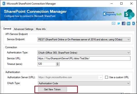 Switching To Sharepoint Oauth Using Kingswaysoft
