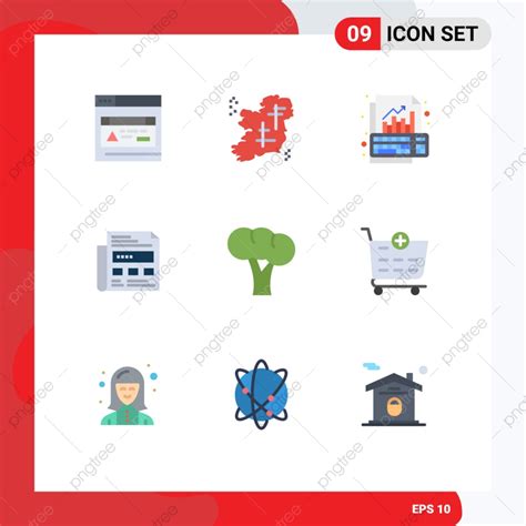 브로콜리의 9가지 간단한 평면 색상의 편집 가능한 벡터 라인 팩 건반 지도 디지털 Png 일러스트 및 벡터 에 대한 무료 다운로드 Pngtree